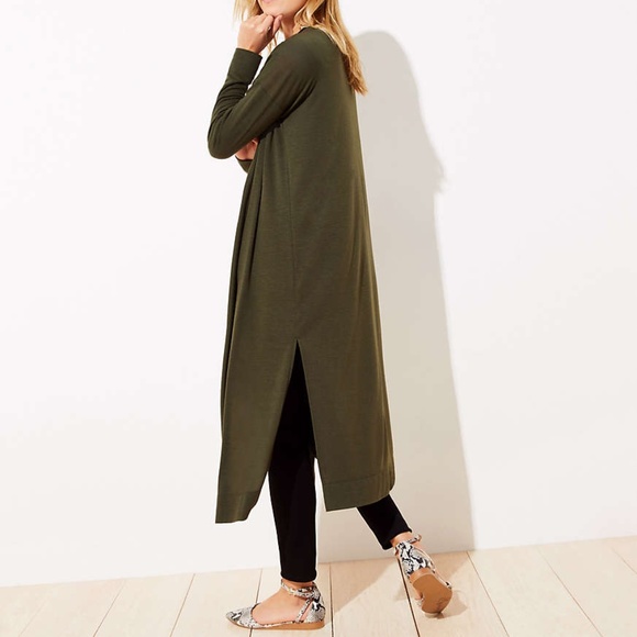 LOFT | Sweaters | Nwt Loft Knit Duster In Dark Green Xxl | Poshmark